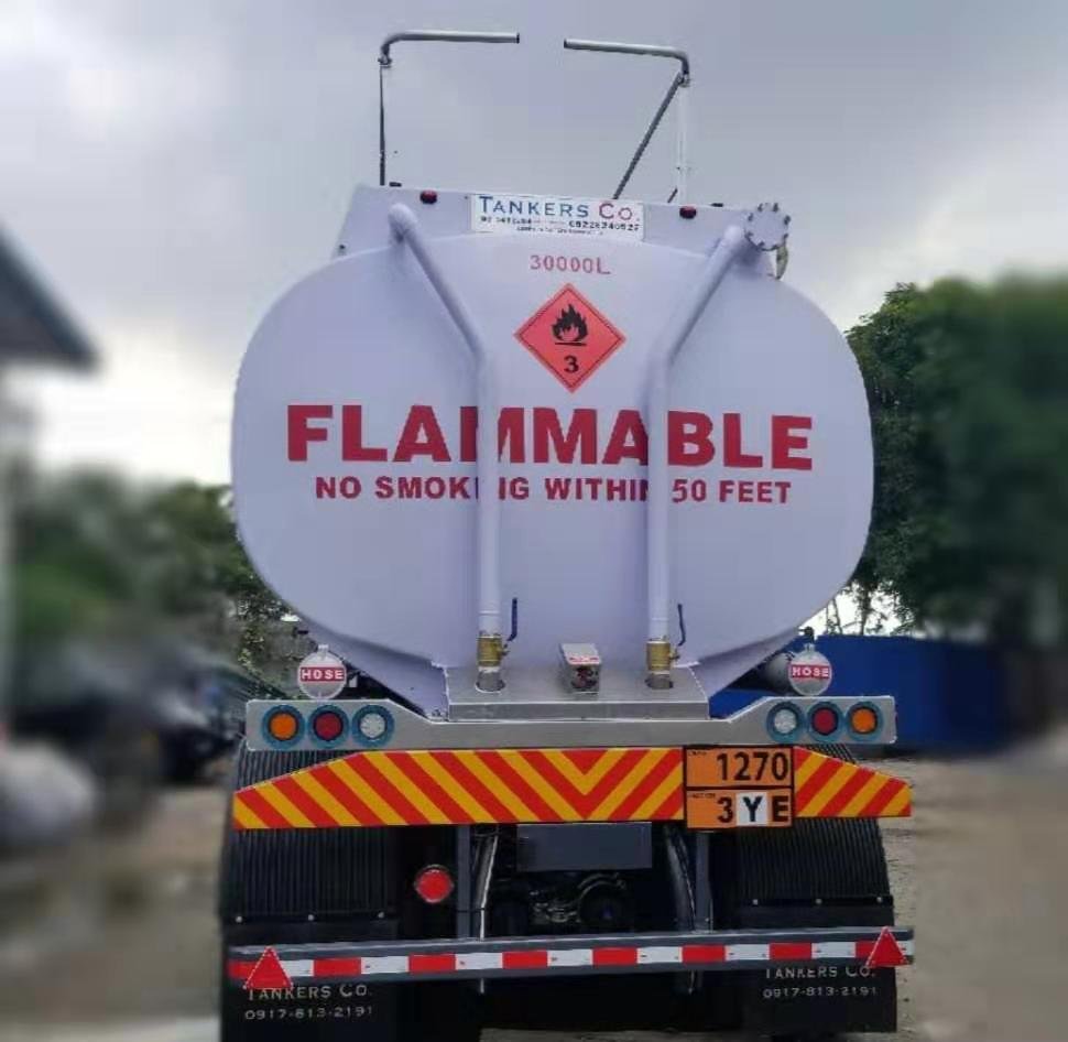 30,000L Carbon Steel Fuel Tank Semi Trailer | The Manila Chemoil Tank ...